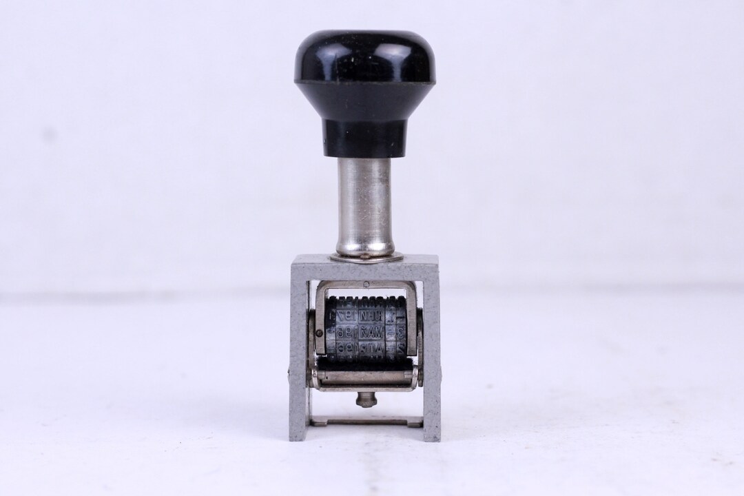 Vintage Roller Date Stamp, Numbering Machine, Numbering Stamp, Hand ...