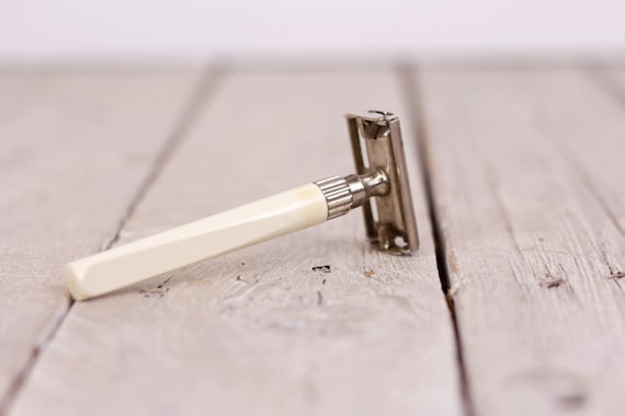 Vintage Safety Razor With Plastic Handle Shaver Double Edge - Etsy