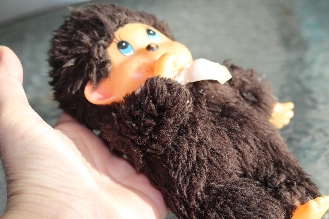 Vintage Monchichi, Stuffed Toy Brown, 1990s Little Monkey, Collectible ...