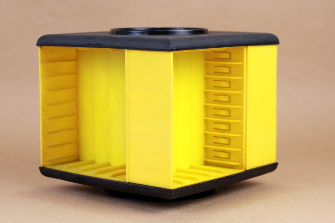 Vintage Plastic Tape Cassette Holder, Tape Cabinet, Revolving Cassette ...