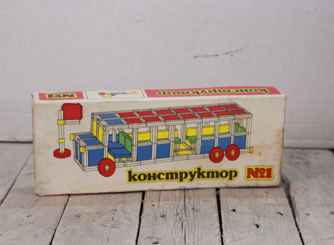 Vintage Plastic Constructor Set in Box, Children's Toy - Etsy