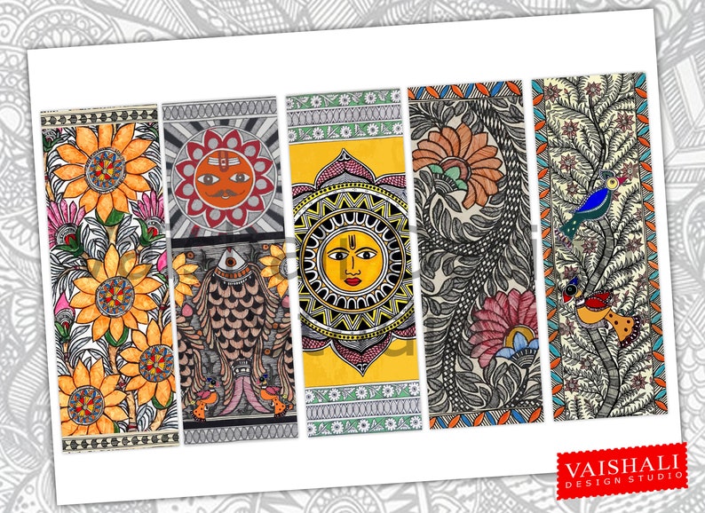 Instant Download Bookmarks Indian Art Printable Digital - Etsy