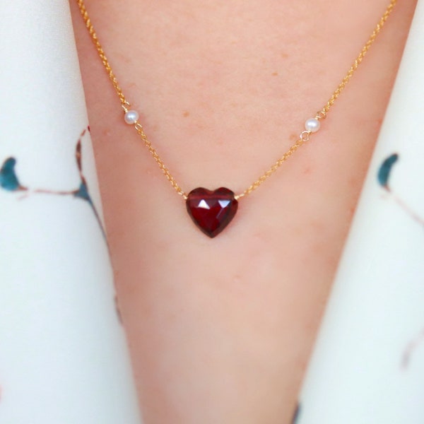 Garnet Heart - Etsy