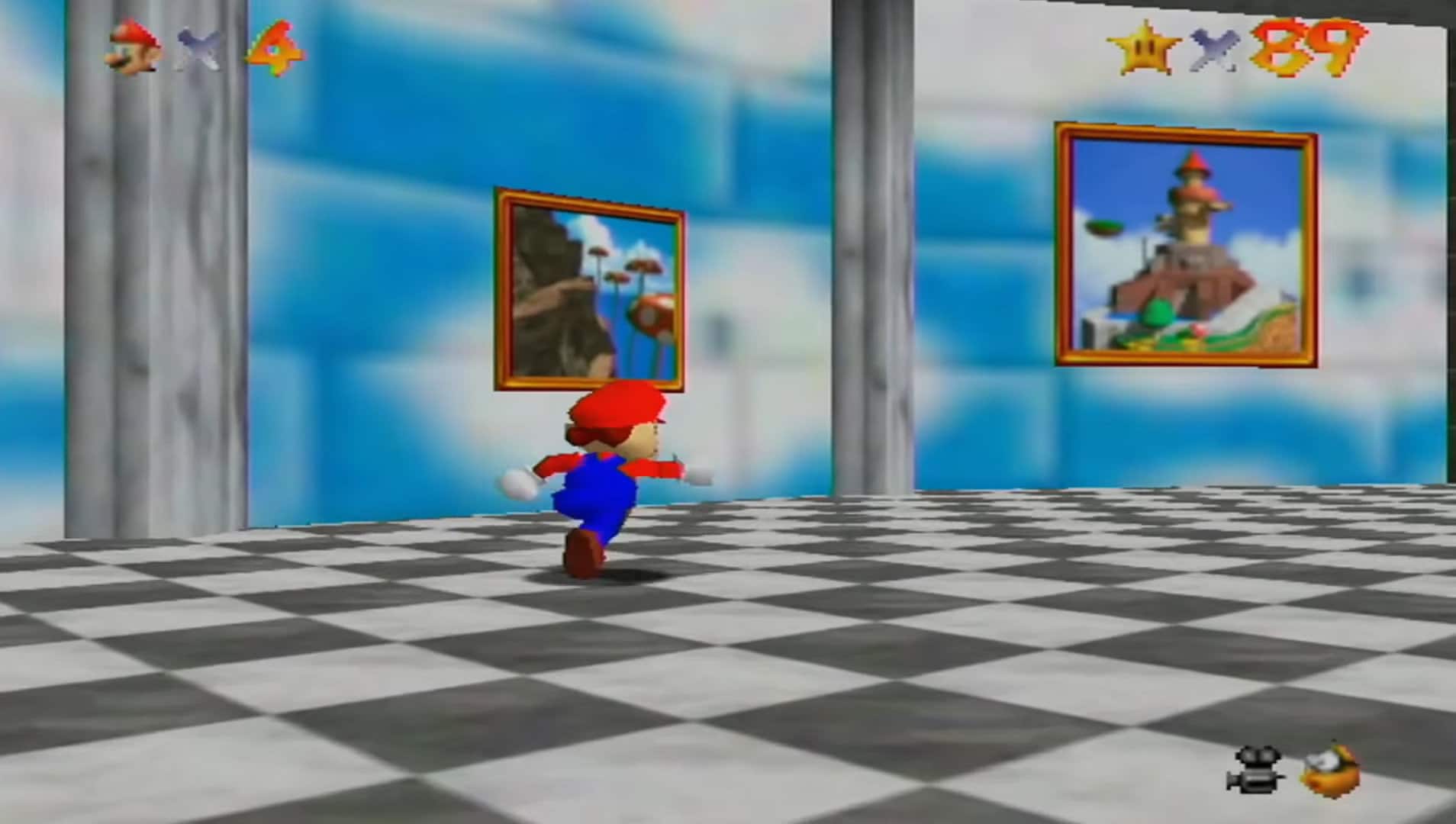 Tall Tall Mountain Mario 64 50x50 Cm Canvas Print - Etsy