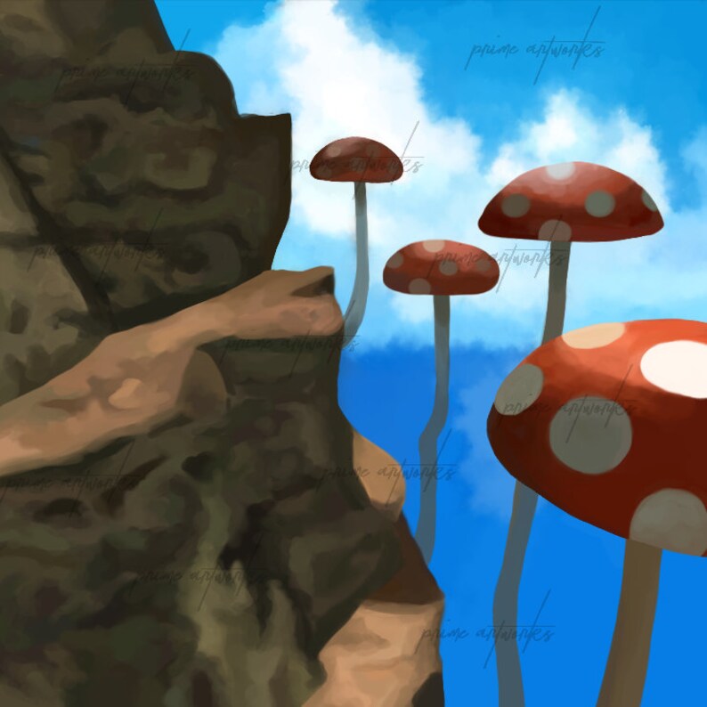 Tall Tall Mountain Mario 64 50x50 Cm Canvas Print - Etsy