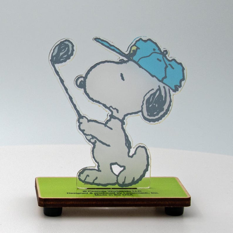 Peanuts Golfer Snoopy Laser Sculputre - Etsy
