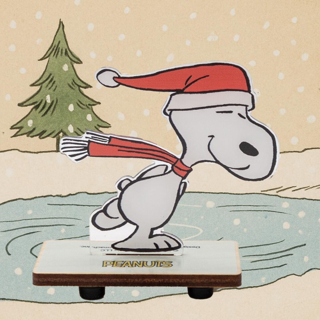 Snoopy Skating Mini Laser Sculpture – Peanuts Acrylic Mini Figure on ...