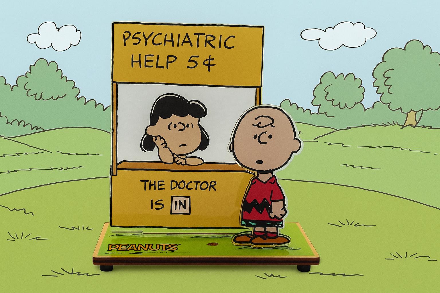 Peanuts “the Doctor is In” 3D Laser Sculpture | Charlie Brown & Lucy ...