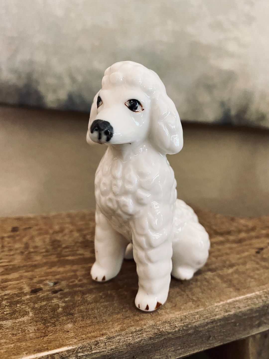 Vintage 1960's Porcelain Sitting Poodle, Collectible Poodle Figurine - Etsy
