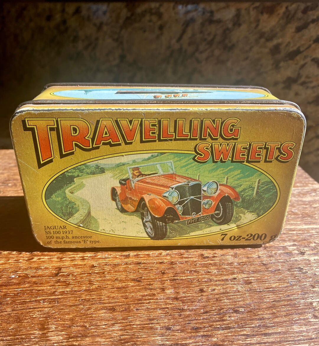 Vintage 1930s Travelling Sweets Tin, Vintage Sweets Tin, Vintage Patina ...