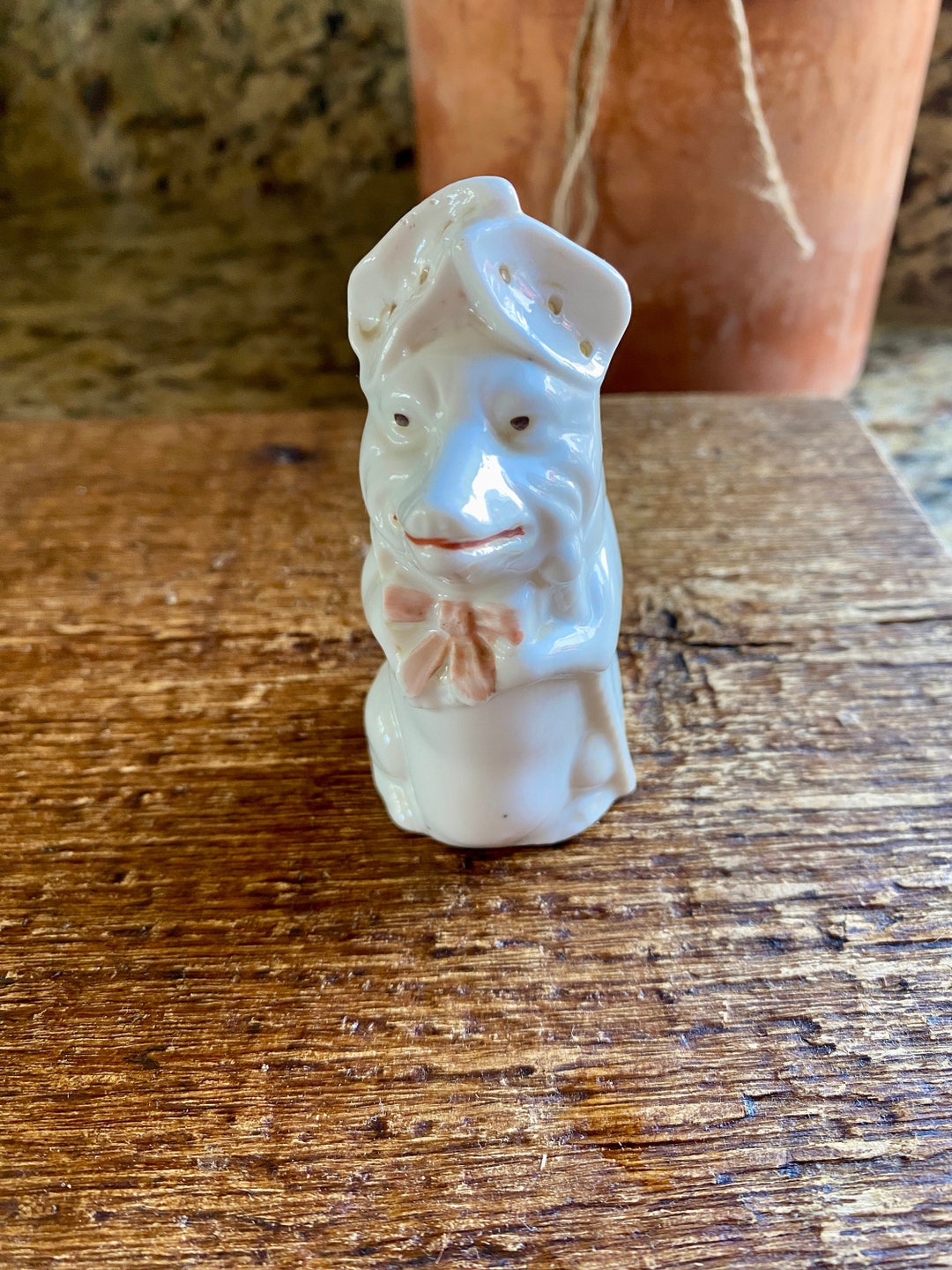 Vintage 1930s Porcelain Wolf Pepper Shaker, Little Red Riding Hood ...