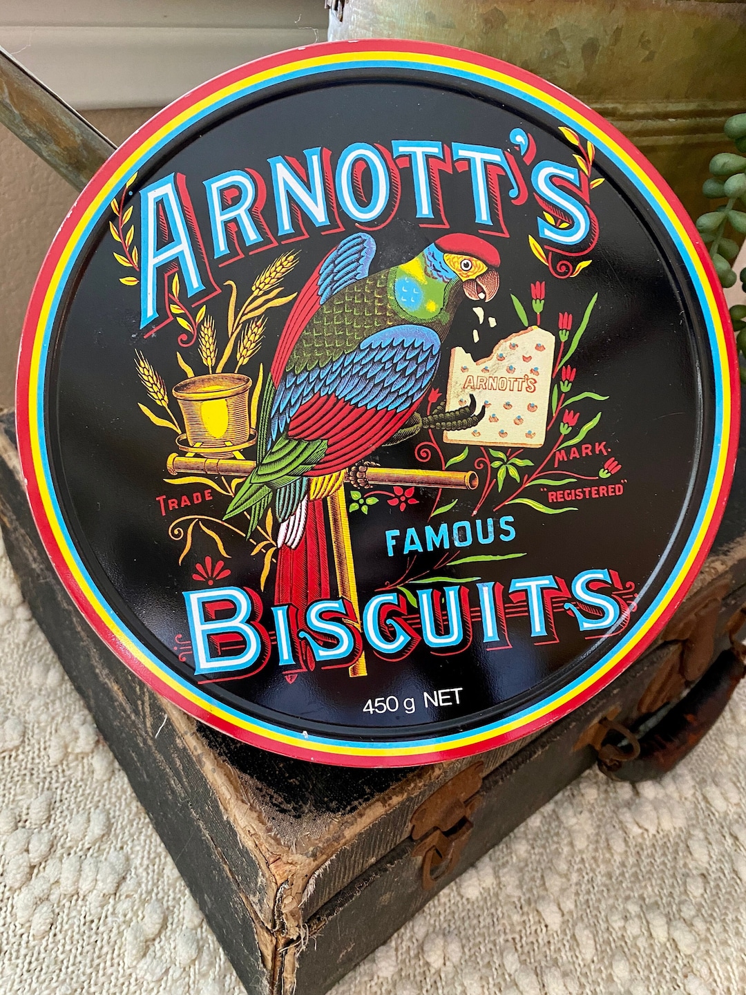 Vintage Arnott's Biscuits Tin, 1980s Australian Biscuit Tin Sold ...