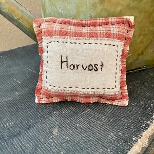Handmade Primitive Fall Pillow Bowl Fillers, Fall Decor, Vintage Quilt ...