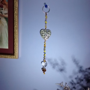 LOVE Yellow Silver Heart Wall Jewelry GIFT Birthday - Etsy