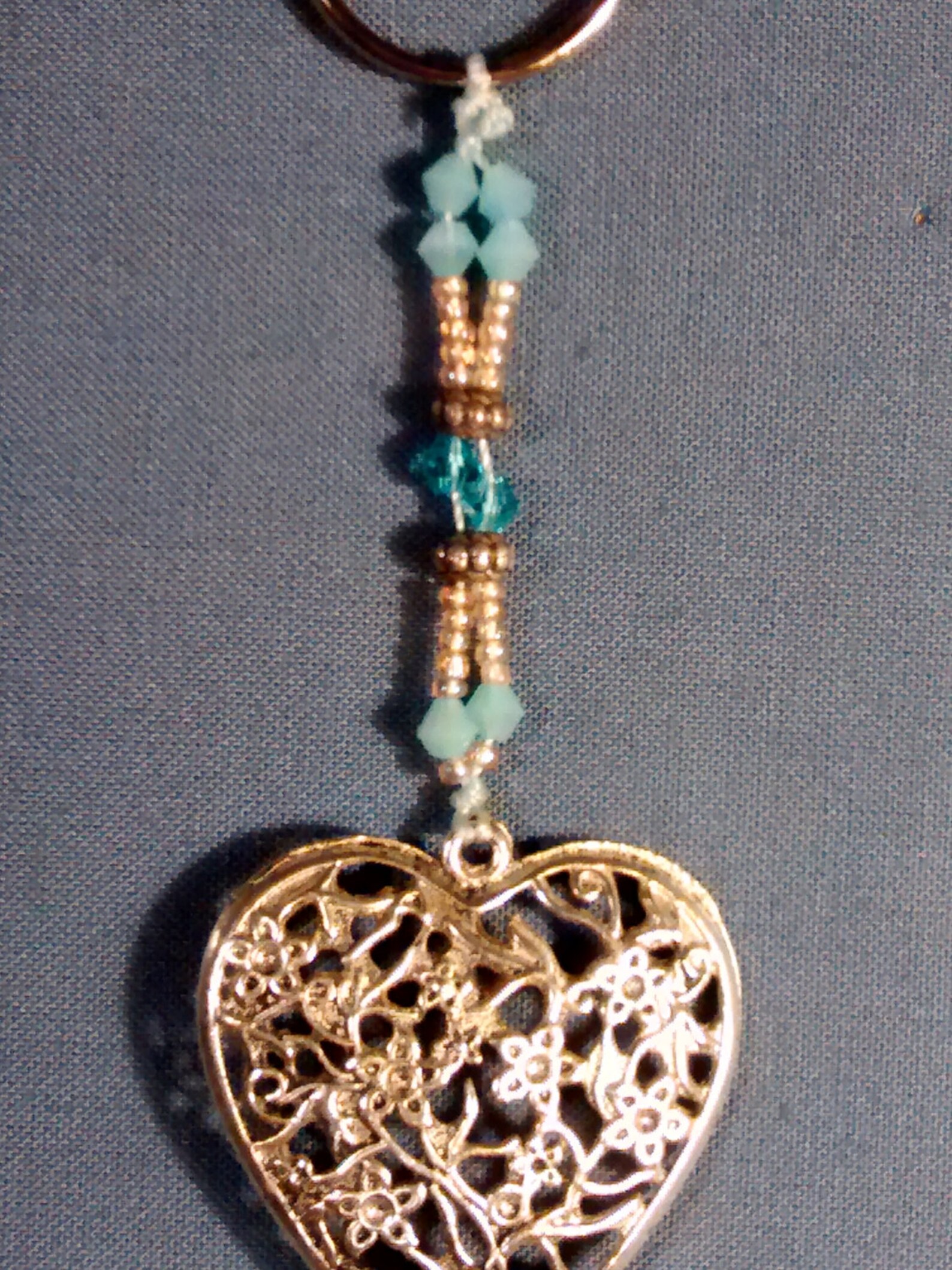 Beautiful Blue Filigree Heart Wall Art Jewelry Decor Pretty | Etsy