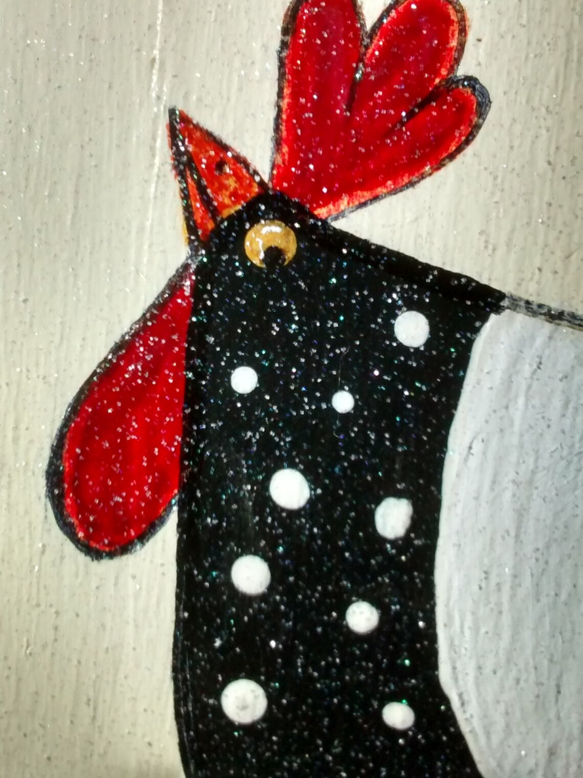 Chicken wall art kitchen chicken decor funny/funky Folk Art | Etsy