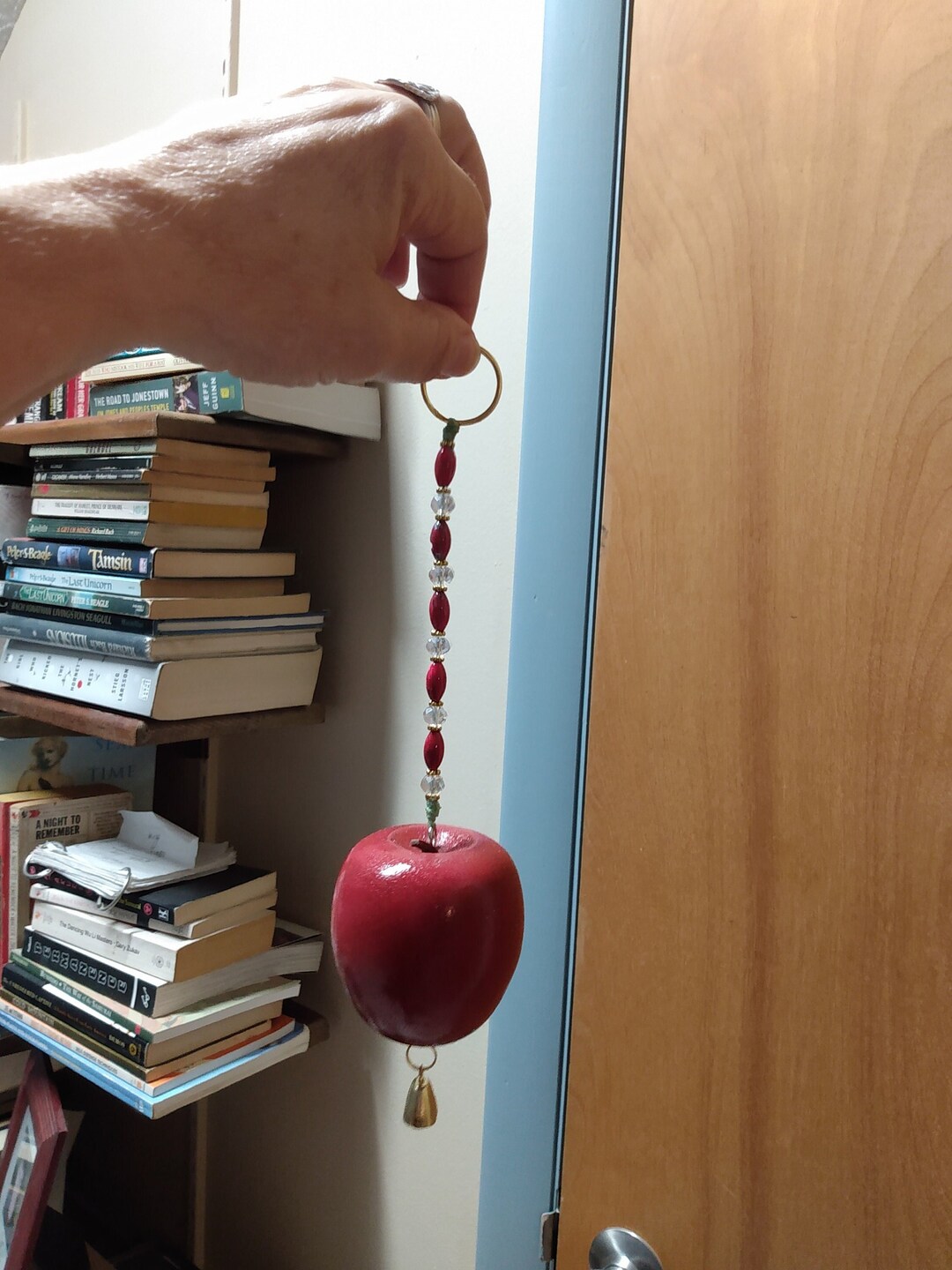 Apple Bell, Red, Silver, Gold, Decorative Hanging, Pretty, Tube Beads ...