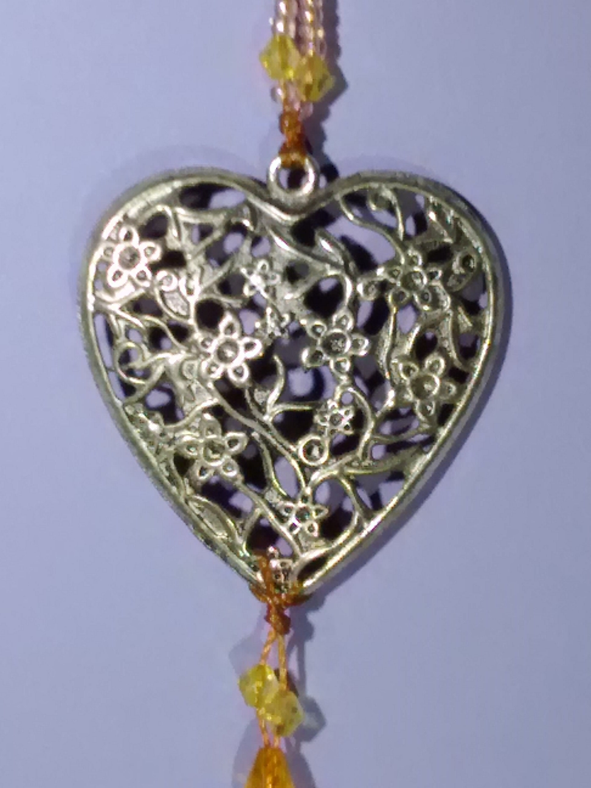 LOVE Yellow Silver Heart Wall Jewelry GIFT Birthday - Etsy