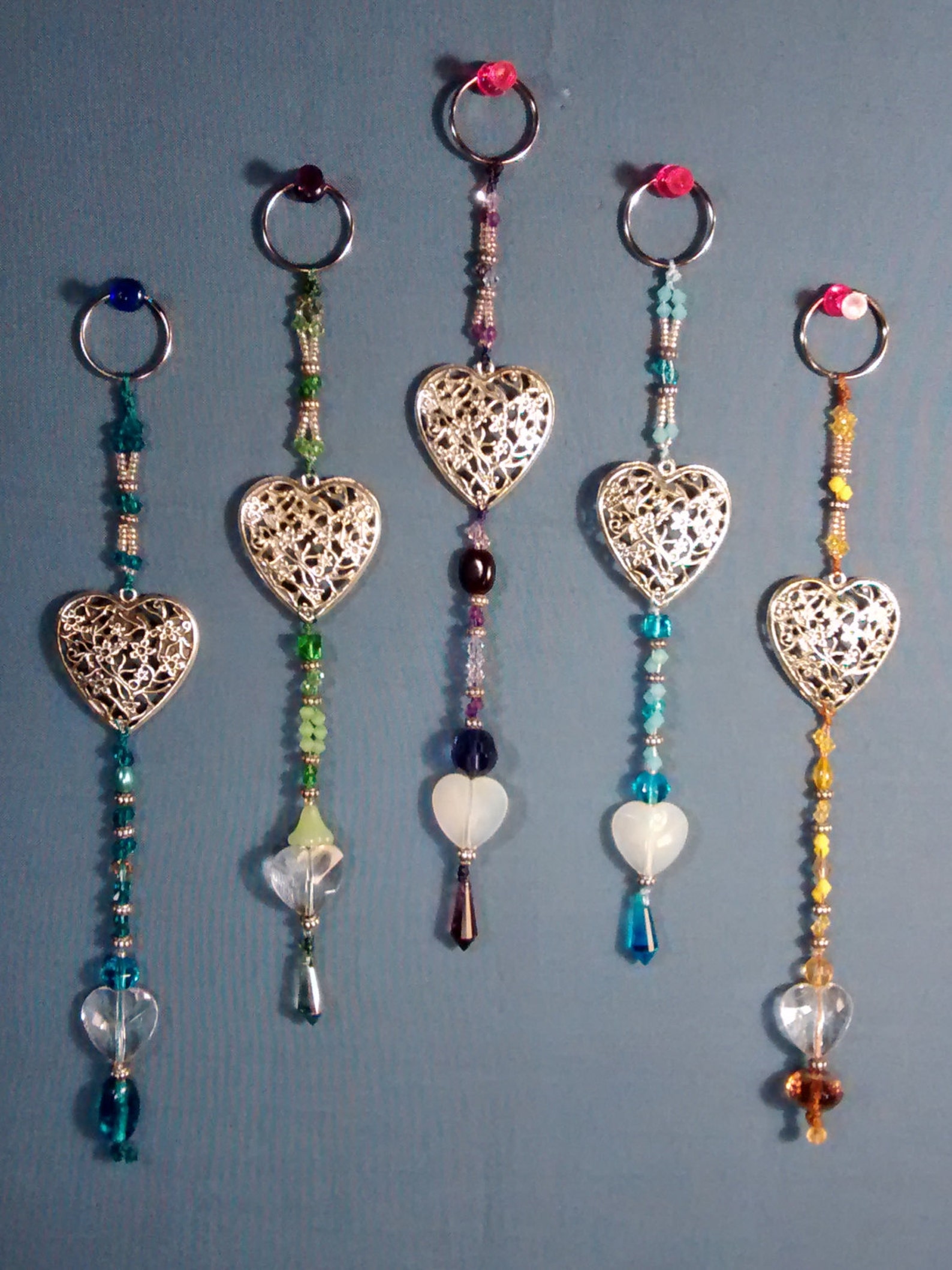 LOVE Yellow Silver Heart Wall Jewelry GIFT Birthday - Etsy