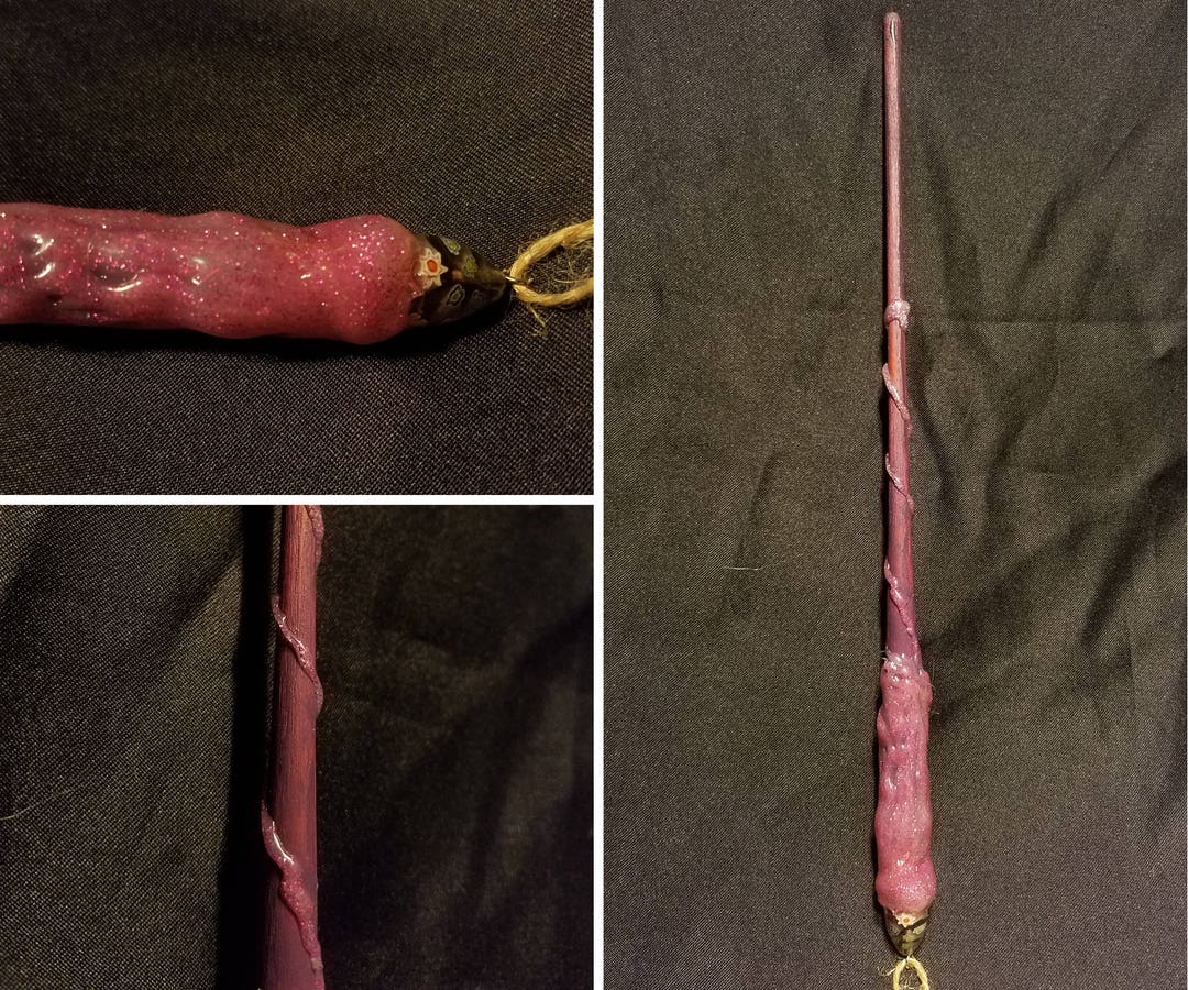 Purple and Pink Shimmer Swirl Unique Wand - Etsy
