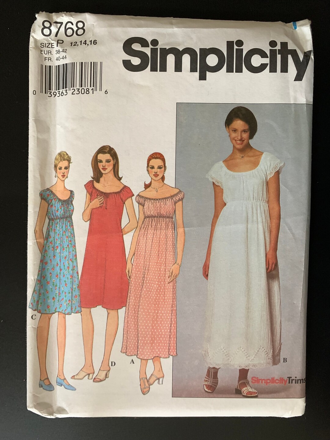 Simplicity Sewing Pattern #8768 Dresses - Etsy