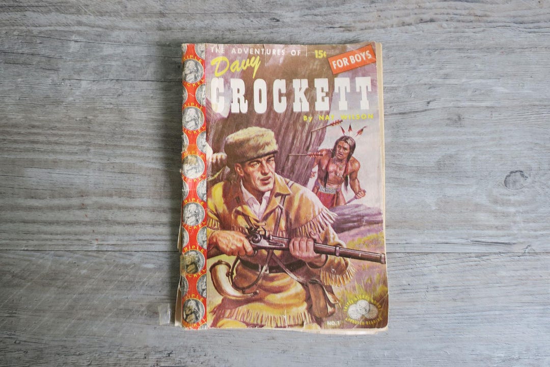 Antique 1955 the Adventures of Davy Crockett Paperback Book by Nat ...