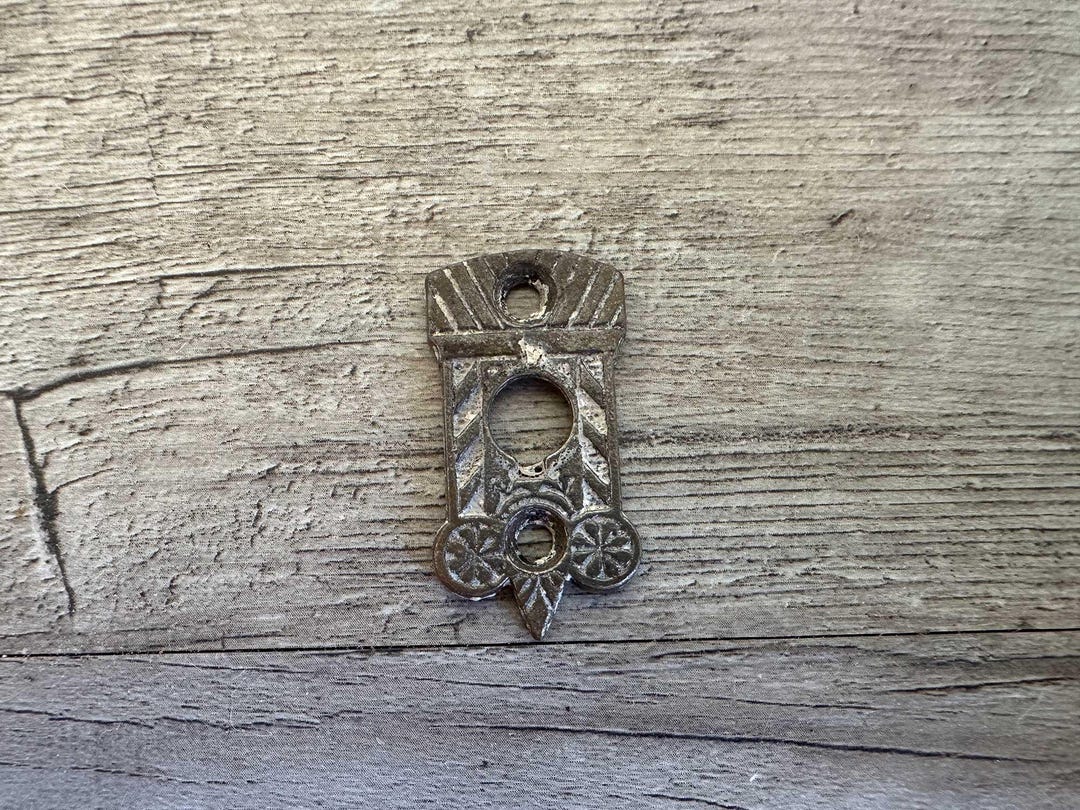 Antique Decorative Metal Rectangle Keyhole / Escutcheon, Victorian ...