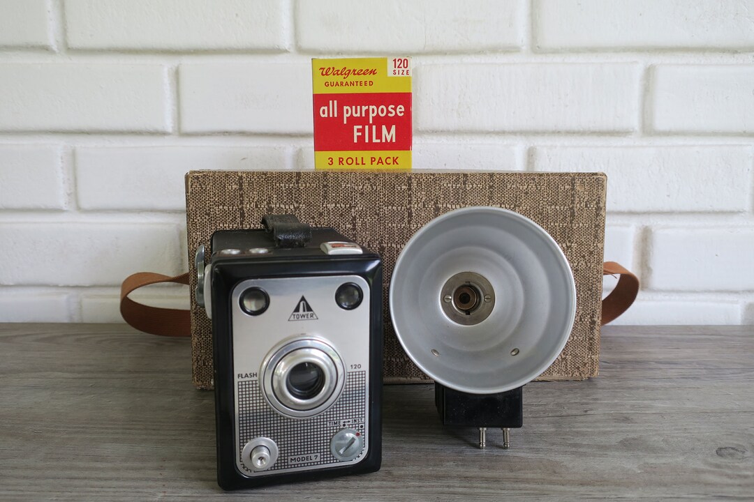 Antique Camera, 1950s Sears Tower Model 7 6x9 Film Camera, Vintage ...