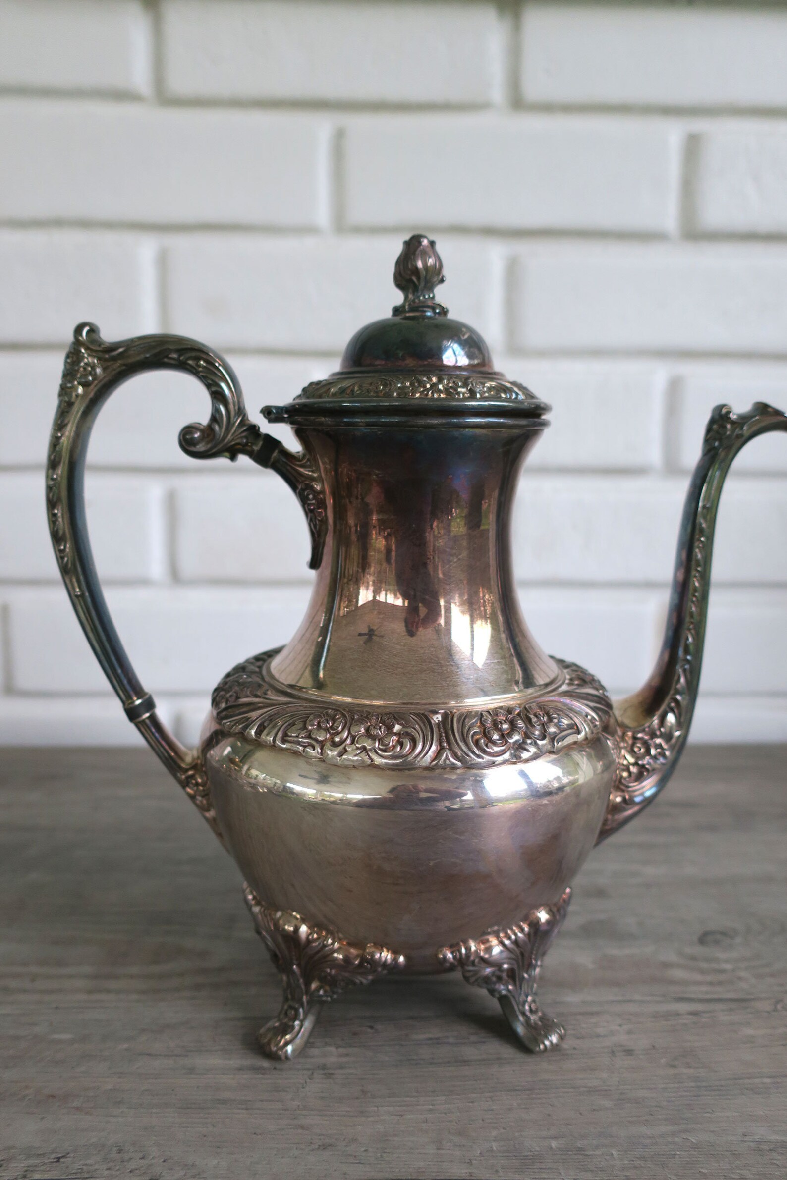 Heritage Tea Set by Rogers Bros, Silver Plate Teapot Set, Vintage ...