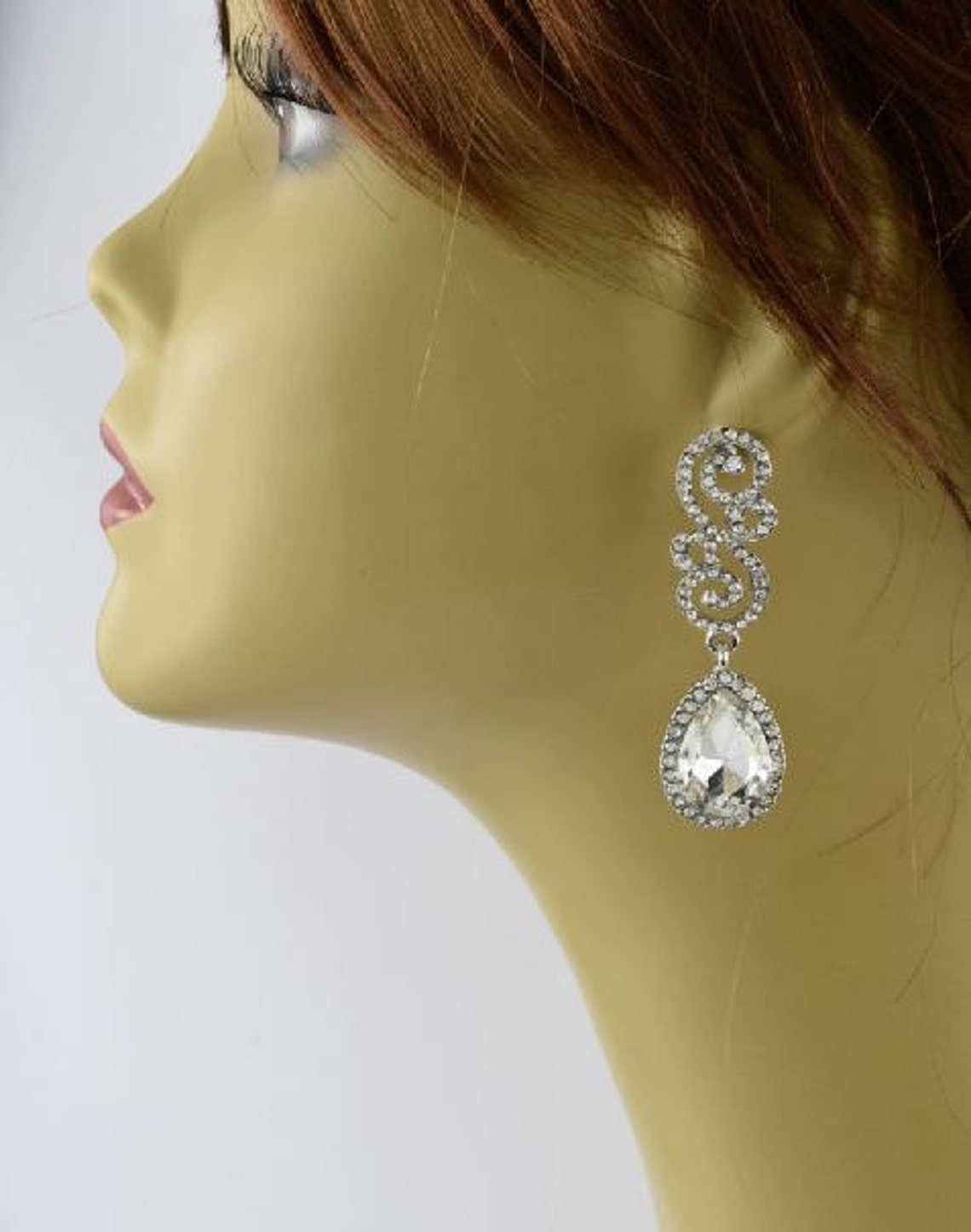 Rhinestone Earrings Dangle Drop Earrings Wedding Earrings Etsy Canada