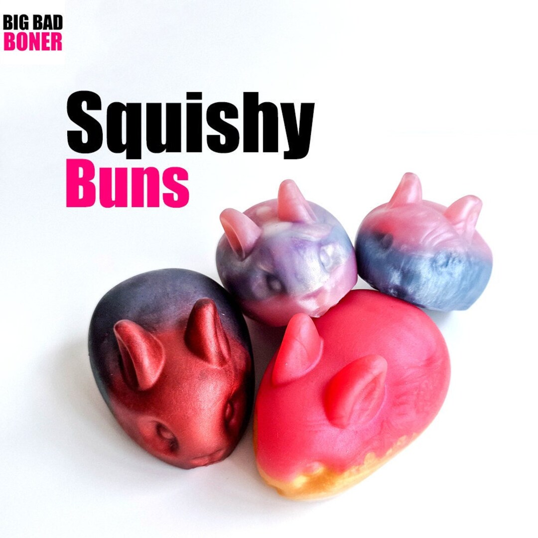 Squishy Buns Platinum Silicone Stress Relief Ball Toy Fidgeting Rabbit ...