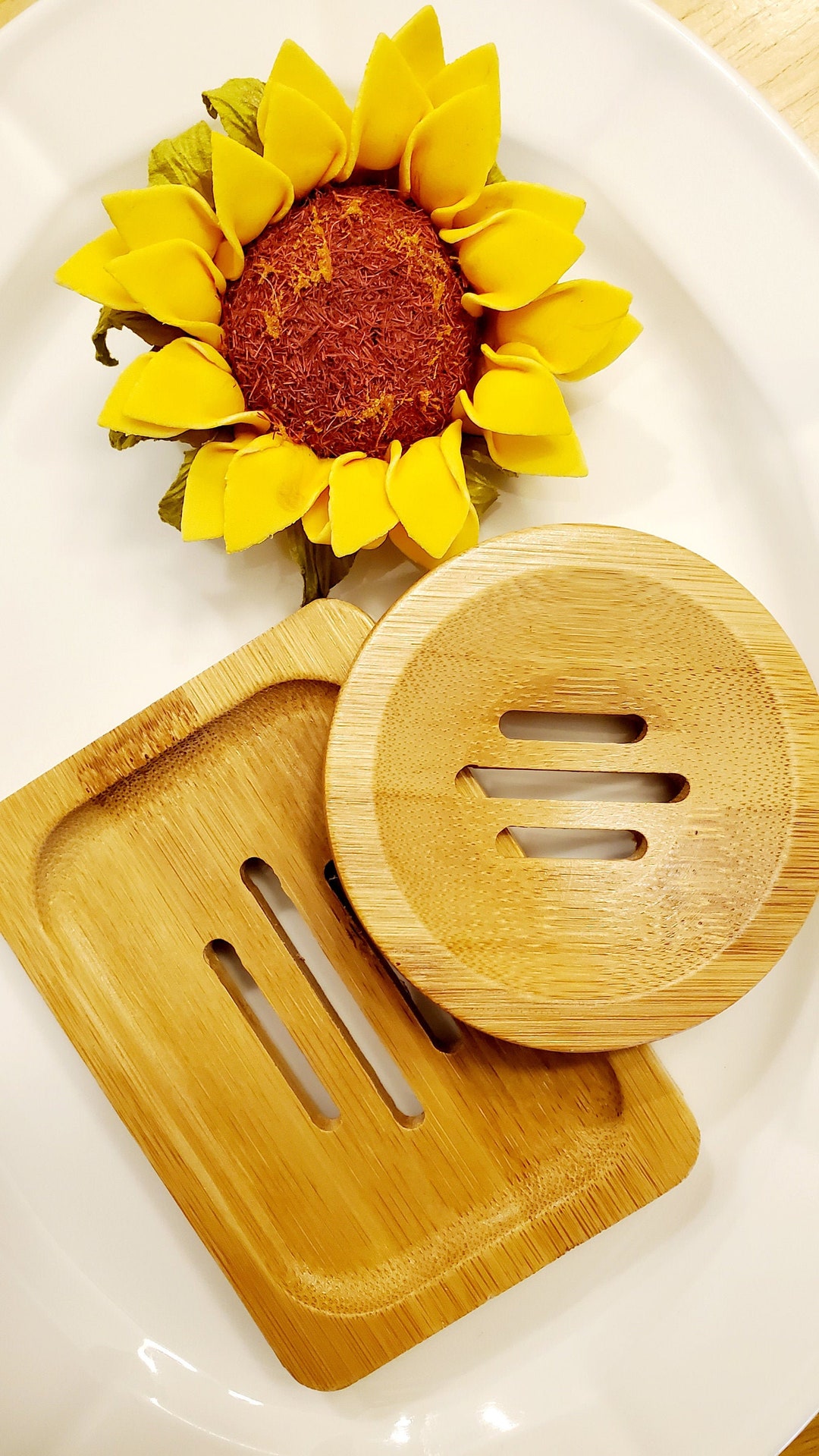 Bamboo Soap Dish| Absorbs Moisture, Natural, Keeps Soap Dry - Etsy