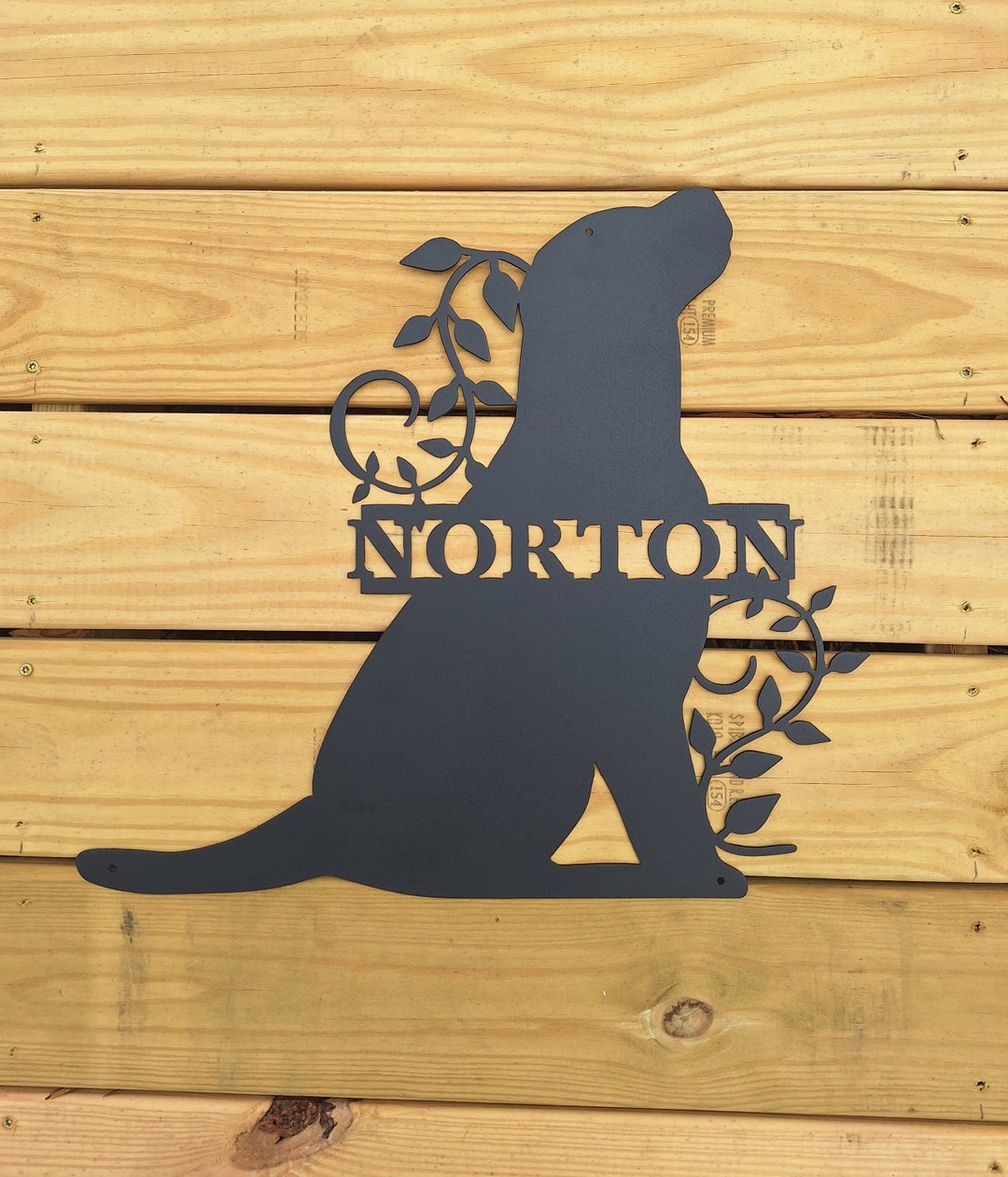 Lab Monogram, Name Sign, Metal Wall Art - Etsy