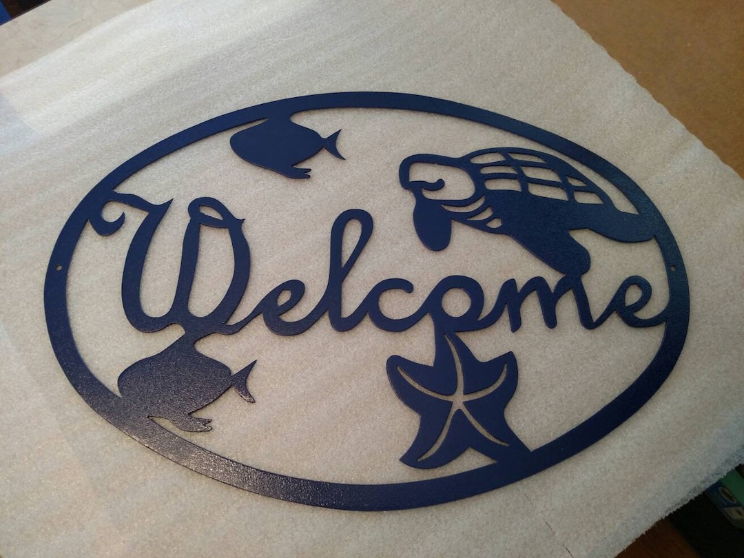 Ocean Scene Welcome Sign - Etsy