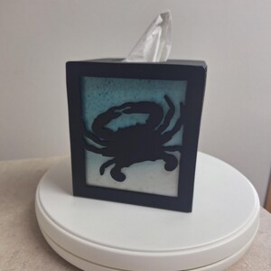 Crab and Turtle Tissue Box Cover - Etsy
