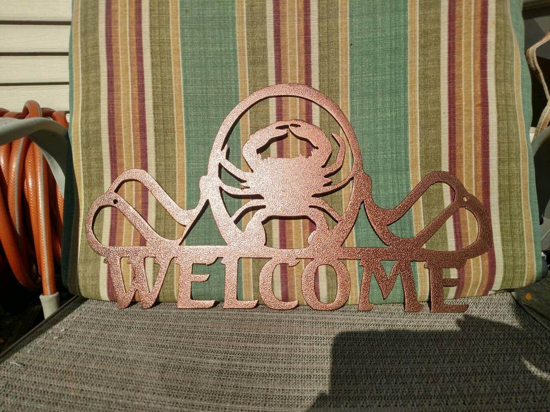 Crab Welcome Sign - Etsy