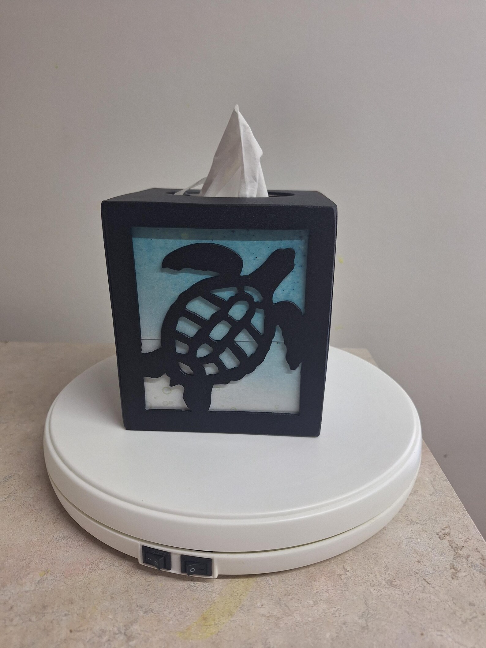 Crab and Turtle Tissue Box Cover - Etsy
