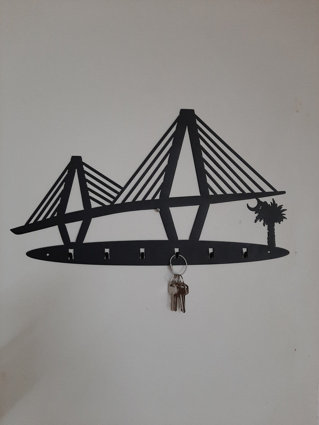 Cooper River Bridge Key Rack, Key Holder, Key Storage, Ravenel Bridge ...