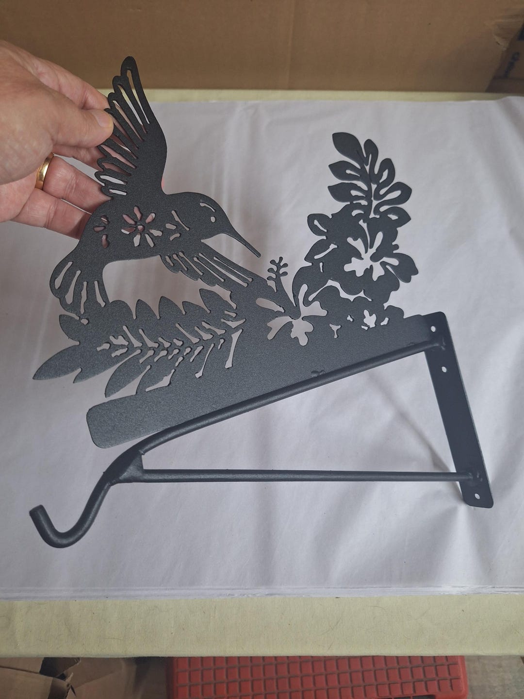 Hummingbird Plant Hanger: Steel Wall Mount, Plasma Cut Design - Etsy