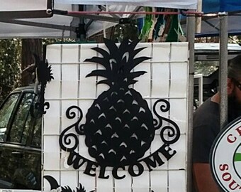 Metal pineapple sign | Etsy