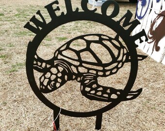 Sea turtle welcome sign | Etsy