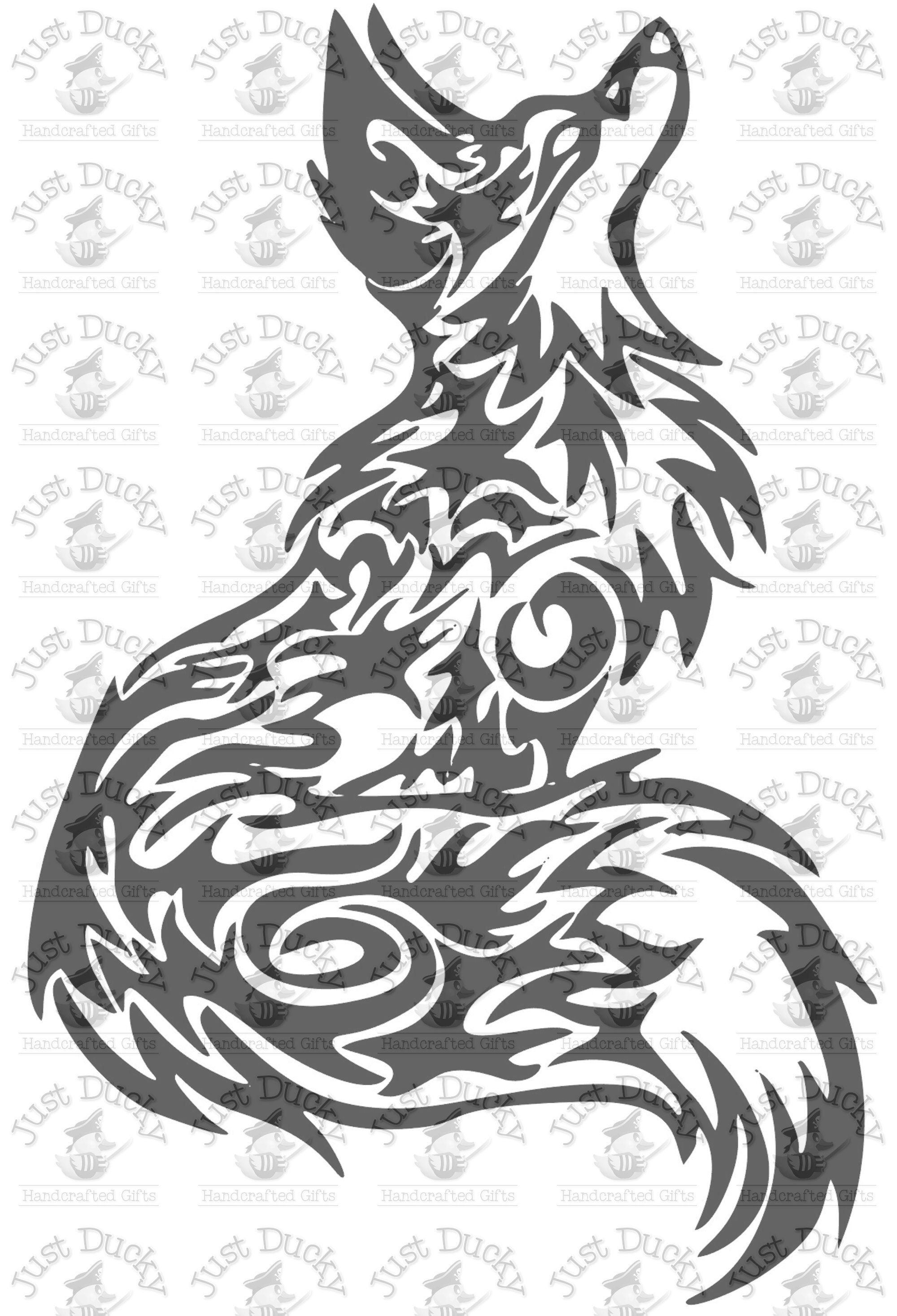 Tribal Fox III SVG | Etsy