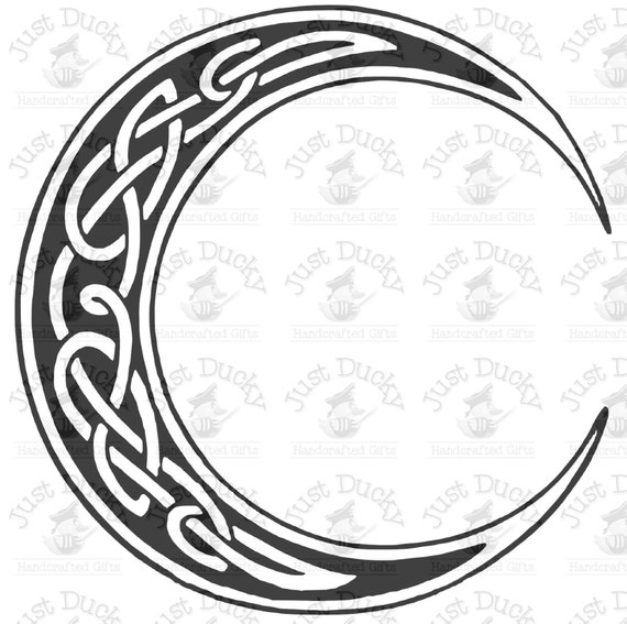 Celtic Knot Moon Drawing