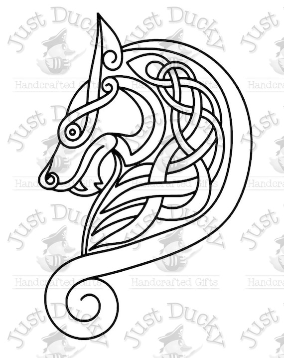 Celtic Wolf Tattoo Designs Coloring Pages
