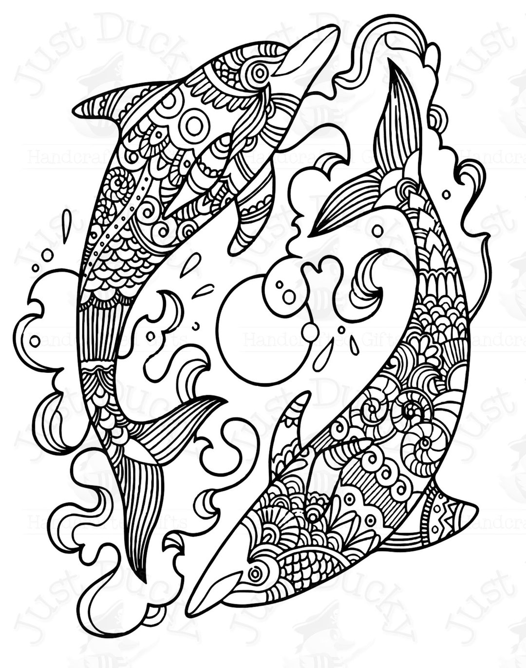 Fancy Dolphin SVG - Etsy