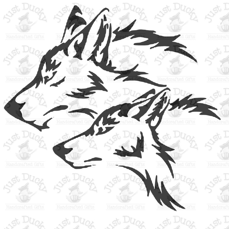 Wolf Pair SVG - Etsy