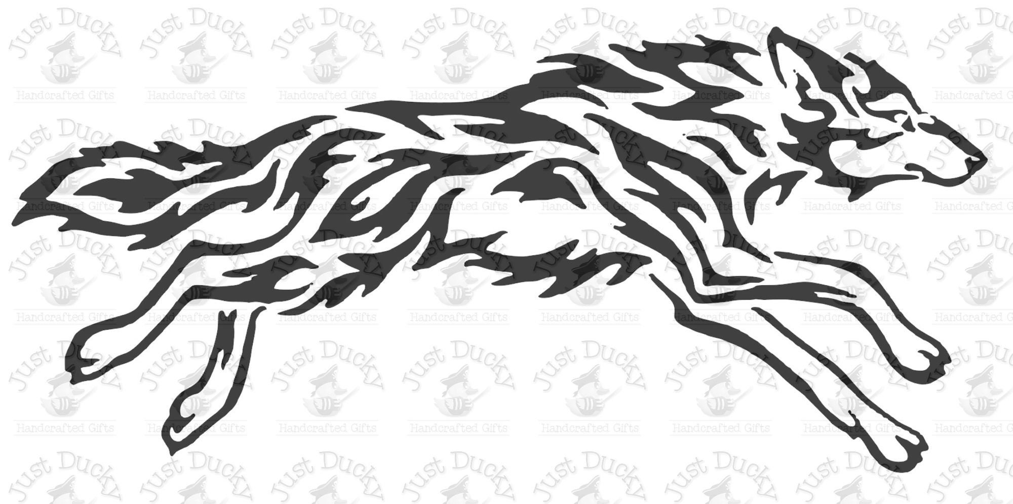 Wolf Running Illustration