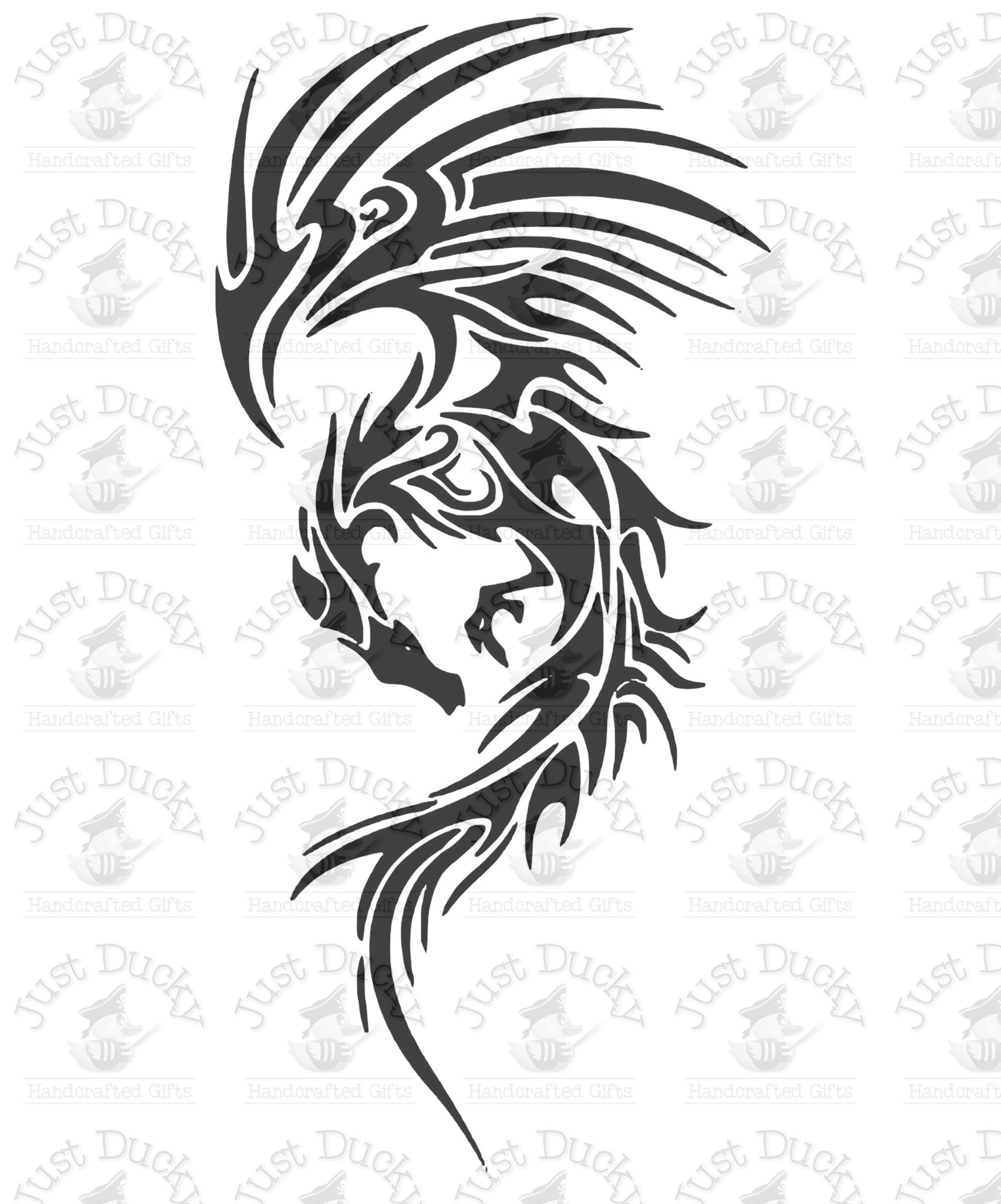 Tribal Dragon IV SVG - Etsy