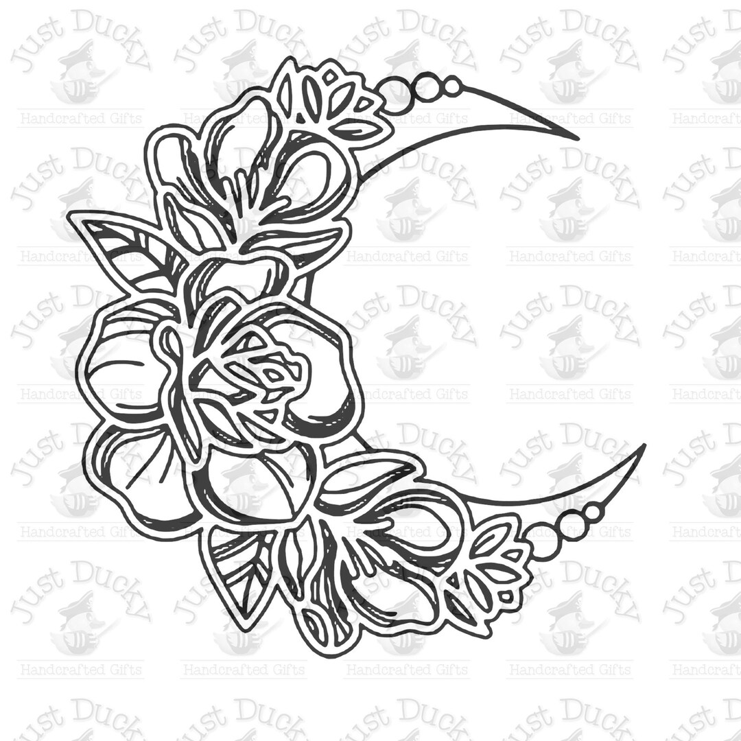 Flower Moon SVG - Etsy