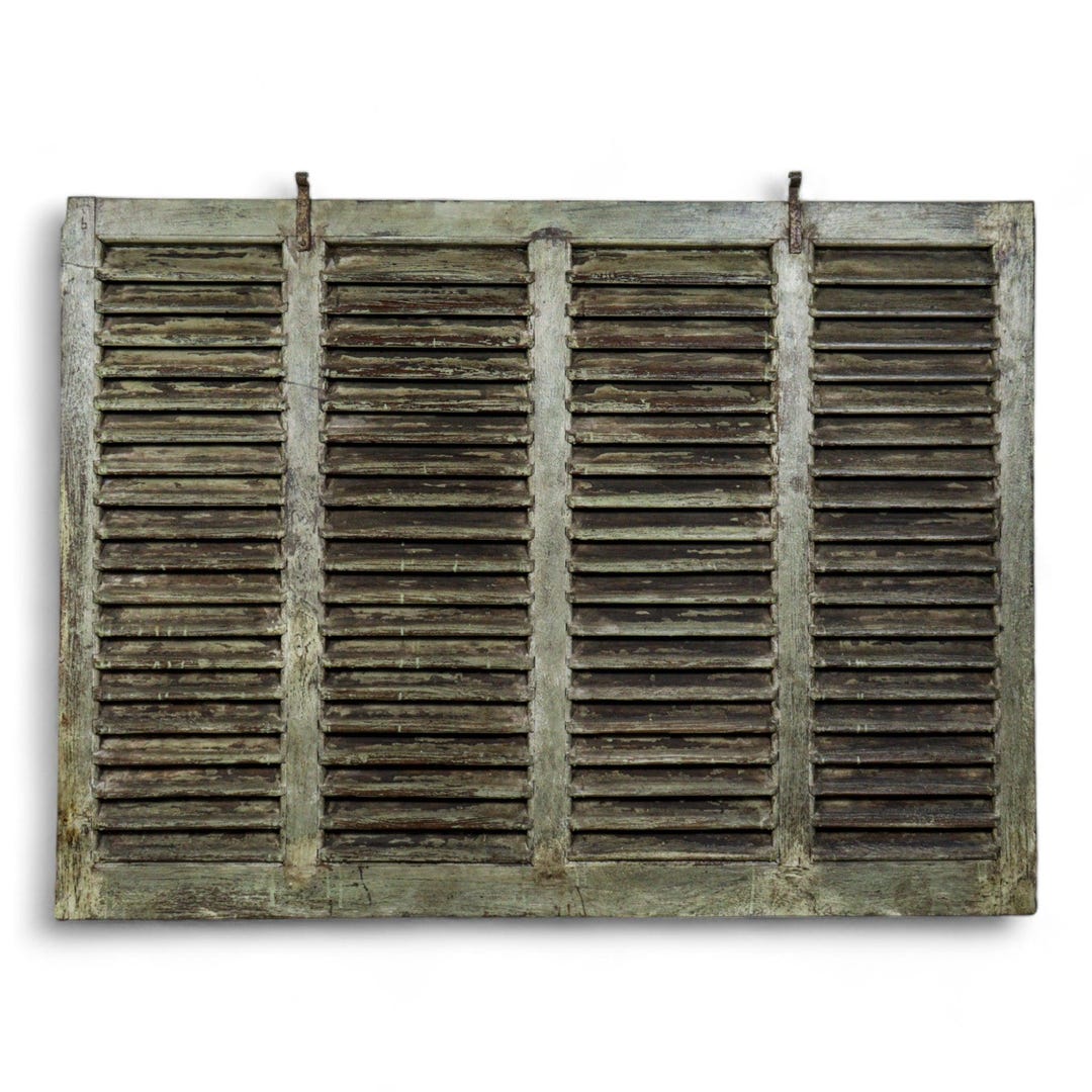 Very Large Vintage Wooden Shutter Screen Panel Garden Fence - Etsy